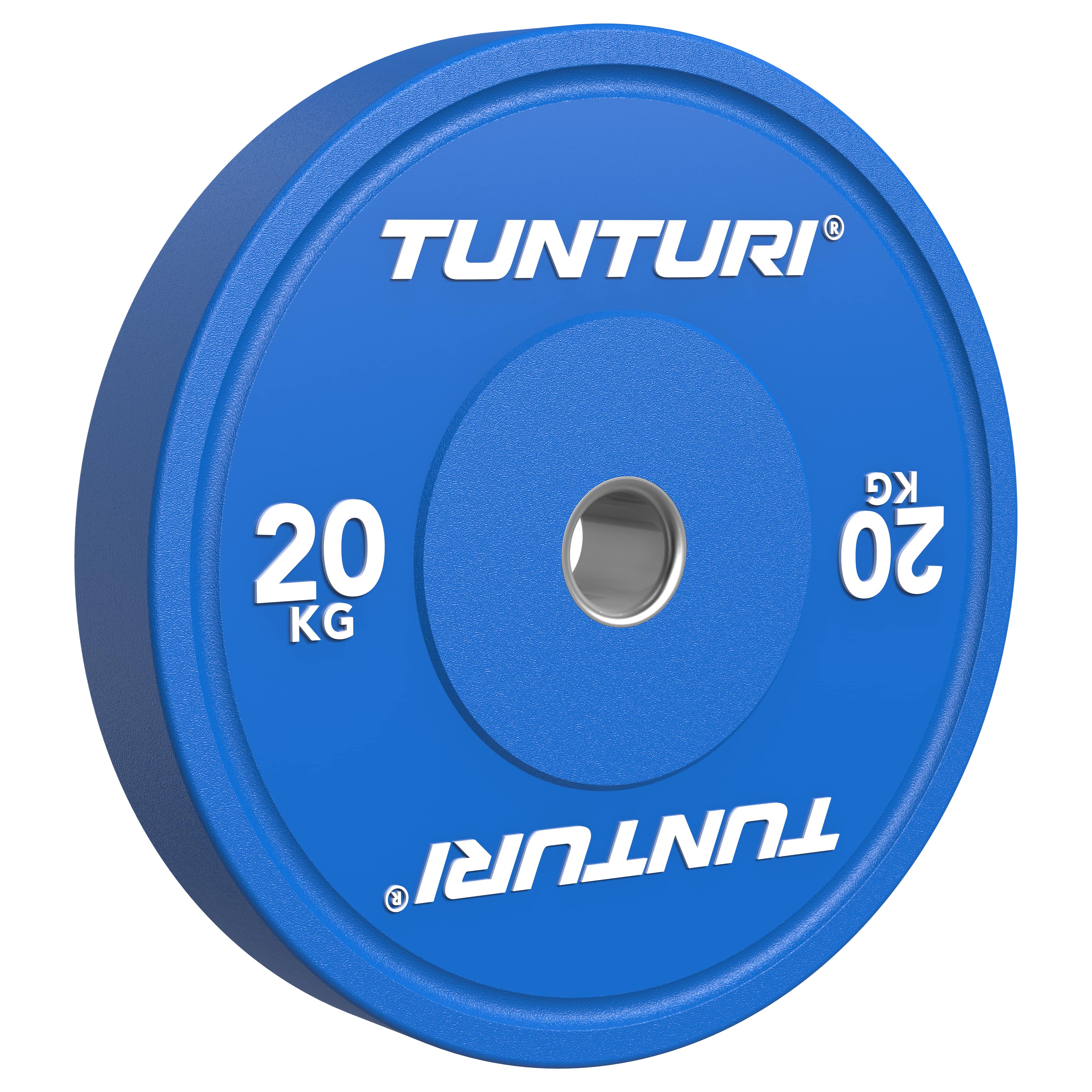 Tunturi Platinum weight plate Bumper Plate blue - 20 kg | buy online